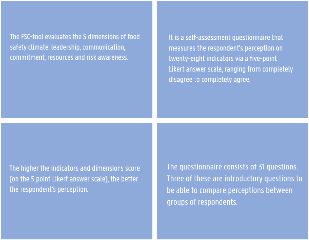 Benchmarking Tool Food Safety Climate - Flanders' FOOD
