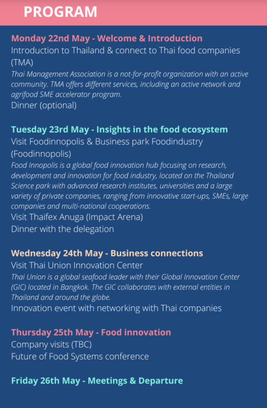 Global FOODTURE International mission to Thailand - Flanders' FOOD